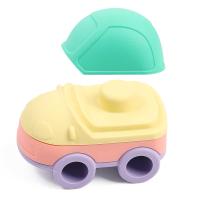 China 4pcs Car Building Blocks Silicone Stacking Blocks Cute And Attractive for sale