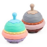 China 2 To 4 Years Old Baby Silicone Toys EN71 Silicone Stacking Blocks for sale