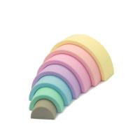 China Rainbow Soft Silicone Block Baby Silicone Toys For Educational Colorful for sale