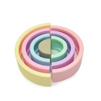 China EN71 Silky Smooth Baby Silicone Toys Food Grade Silicone Building Blocks for sale
