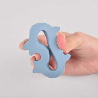 China CPC 10pcs Silicone Building Blocks Childrens Silicone Toys Morandi Blue for sale