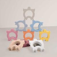 China Infants Silicone Dominoes 10 Pieces Baby Silicone Toys Entertaining for sale