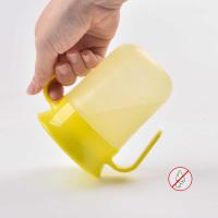 China 360 Training Kids Silicone Cup Yellow Sippy Cup With Straw And Handles for sale