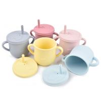China 5.3oz 150mL Silicone Sippy Straw Cup -40C To 230C Temperature Range for sale