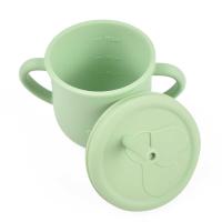 China Customizable Silicone Sippy Cup For 6 Month Old Pink And Green for sale