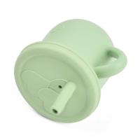 China Customizable Silicone Sippy Cup For 6 Month Old Pink And Green for sale