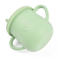 China Customizable Silicone Sippy Cup For 6 Month Old Pink And Green for sale