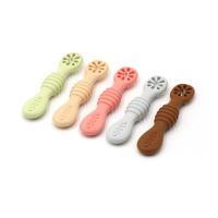 China FDA Flexible Weaning Cutlery 6 Months Silicone Spoon For Eating for sale