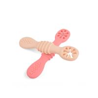 China FDA Flexible Weaning Cutlery 6 Months Silicone Spoon For Eating for sale