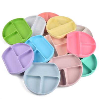 China BPA Free Silicone Divided Plate Microwave Safe Heat Resistant for sale