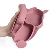 China Squirrel 100% Silicone Plates And Bowls Bib Set 8 Piece Eco Friendly for sale