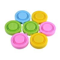 China Candy Color 170ml Silicone Travel Mug Rose Silicone Collapsible Travel Cup for sale