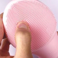 China Pink Facial Cleansing Brush Silicone Electric Facial Cleanser for sale