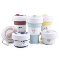 China 550ml 18oz Collapsible Silicone Coffee Cup Silicone Household Products White for sale