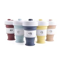 China 550ml 18oz Collapsible Silicone Coffee Cup Silicone Household Products White for sale