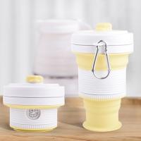 China 550ml 18oz Collapsible Silicone Coffee Cup Silicone Household Products White for sale
