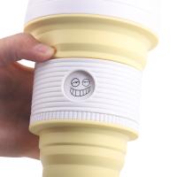 China 550ml 18oz Collapsible Silicone Coffee Cup Silicone Household Products White for sale