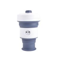 China 550ml 18oz Collapsible Silicone Coffee Cup Silicone Household Products White for sale
