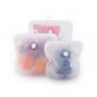 China Airtight Silicone Food Pouches 1500ml Reusable Silicone Bags For Sandwich Snack for sale