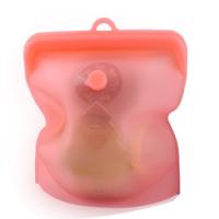 China Airtight Silicone Food Pouches 1500ml Reusable Silicone Bags For Sandwich Snack for sale