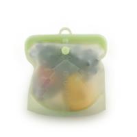China Airtight Silicone Food Pouches 1500ml Reusable Silicone Bags For Sandwich Snack for sale