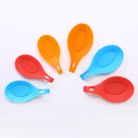 China Orange Silicone Spoon Rest Utensil Holder Sustainable Rubber Spoon Rest for sale