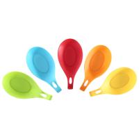 China Orange Silicone Spoon Rest Utensil Holder Sustainable Rubber Spoon Rest for sale