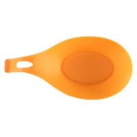 China Orange Silicone Spoon Rest Utensil Holder Sustainable Rubber Spoon Rest for sale