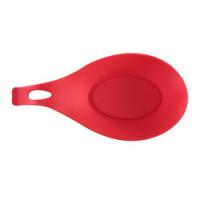 China Orange Silicone Spoon Rest Utensil Holder Sustainable Rubber Spoon Rest for sale