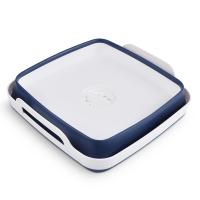 China Collapsible 9L Silicone Strainer Basket Silicone Household Products Blue White for sale