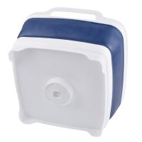China Collapsible 9L Silicone Strainer Basket Silicone Household Products Blue White for sale