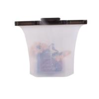 China 500ml 1000ml Collapsible Silicone Food Storage Bag Silicone Freezer Bags for sale