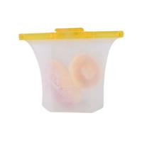 China 500ml 1000ml Collapsible Silicone Food Storage Bag Silicone Freezer Bags for sale