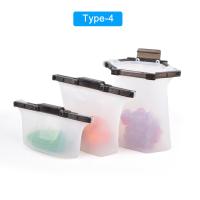 China 1.5L Sandwich Preservation Silicone Food Pouches Reusable Food Storage Bags for sale