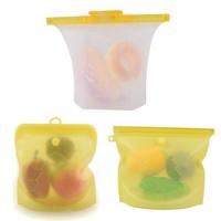 China 1.5L Sandwich Preservation Silicone Food Pouches Reusable Food Storage Bags for sale