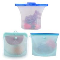 China 1L Liquid Silicone Food Pouches 1000mL Reusable Ziploc Bags Silicone for sale