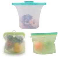 China 1L Liquid Silicone Food Pouches 1000mL Reusable Ziploc Bags Silicone for sale
