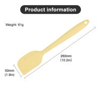 China 10.2in Silicone Scraper Spatula Rubber Scraper For Baking With Stainless Steel Core for sale