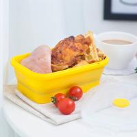 China 800ml 1200ml Silicone Lunch Containers Collapsible Silicone Lunch Box for sale
