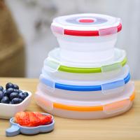 China 800ml 1200ml Silicone Lunch Containers Collapsible Silicone Lunch Box for sale