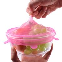 China 7 Pack Reusable Container Lid Silicone Household Products BSCI Round for sale