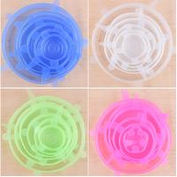 China 7 Pack Reusable Container Lid Silicone Household Products BSCI Round for sale