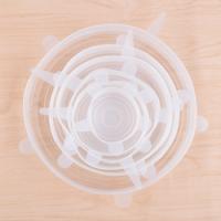 China 7 Pack Reusable Container Lid Silicone Household Products BSCI Round for sale