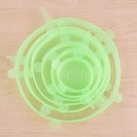 China 7 Pack Reusable Container Lid Silicone Household Products BSCI Round for sale