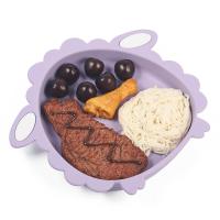 China Purple Sheep Silicone Section Plate Silicone Childrens Plates For Toddlers for sale