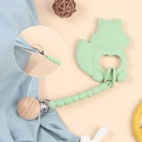 China Green Round Silicone Pacifier Clip OEM ODM Dummy Clips Silicone for sale