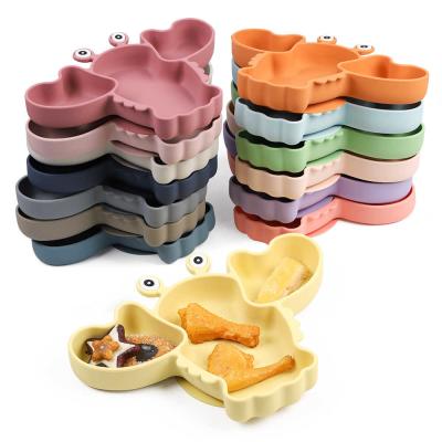 China Lobster Silicone Feeding Plate Microwave Safe Infants Childrens Silicone Plates for sale