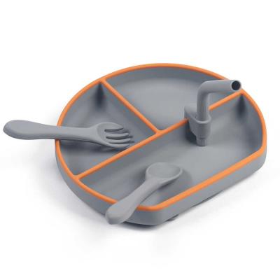 China BPA Free Non Toxic Silicone Childrens Plates Heat Resistant And Safe For Kids for sale