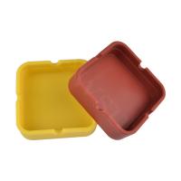 China Brown Ashtray Silicone Household Products Easy To Clean Non Stick for sale