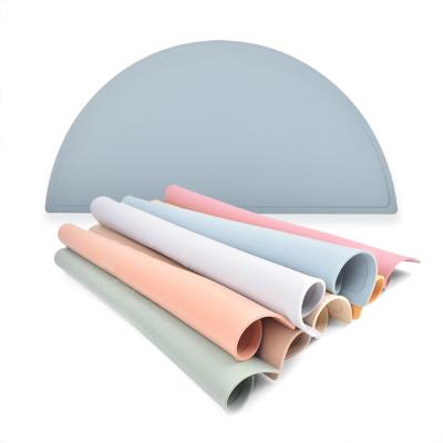 China Grey Silicone Non Slip Mat Silicone Placemats For Dining Table for sale